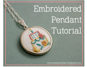 Tutorial and patterns: Embroidered pendant – Needle Work