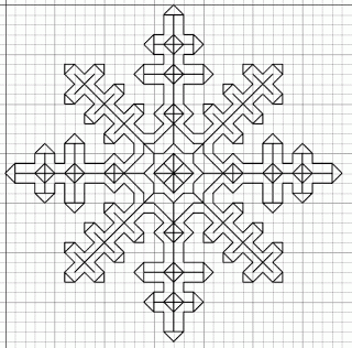 Blackwork Snowflake Needle Work