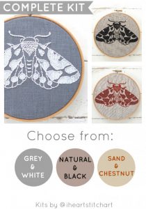 DIY Moth Embroidery Pattern And Kit – Needle Work