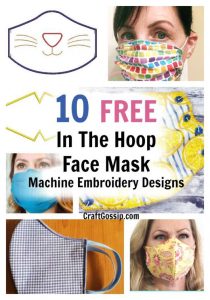 10 FREE In The Hoop ITH Face Mask Machine Embroidery Designs – Needle Work