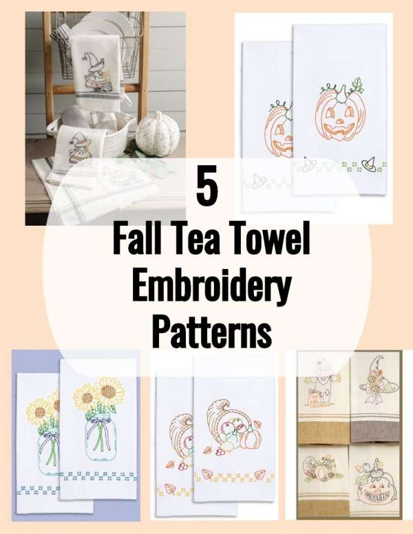 5 Fall Hand Towel Embroidery Designs – Needle Work