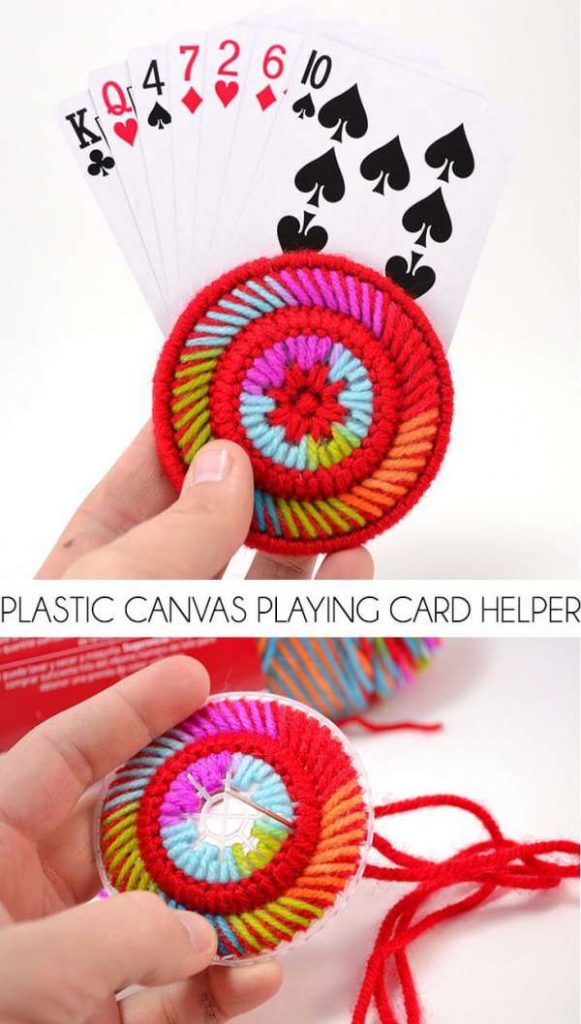 Playing Card Plastic Canvas Holder – Needle Work