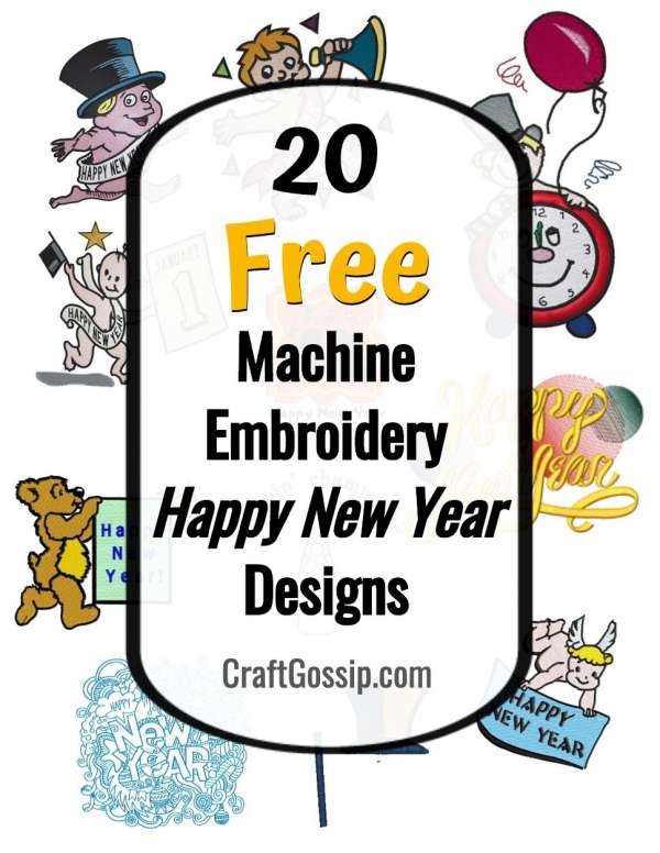 20 Free Happy New Year Machine Embroidery Designs – Needle Work
