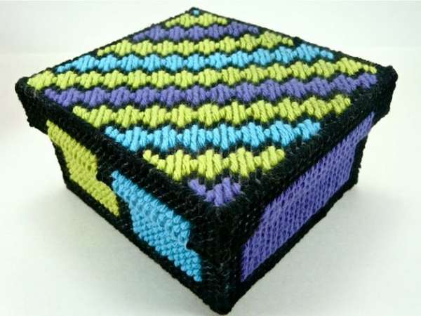 DIY Plastic Canvas Storage Box Tutorial – Needle Work