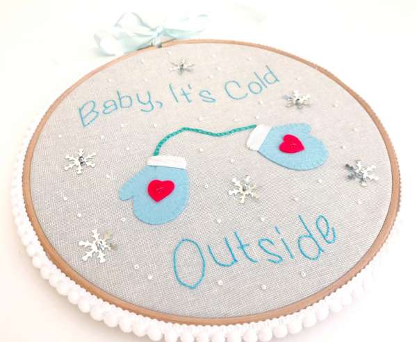 Free Winter Mittens Hand Embroidery Pattern – Needle Work