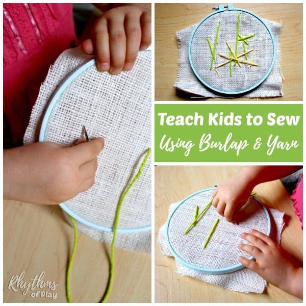 How to Teach Kids to Embroider on Burlap – Needle Work