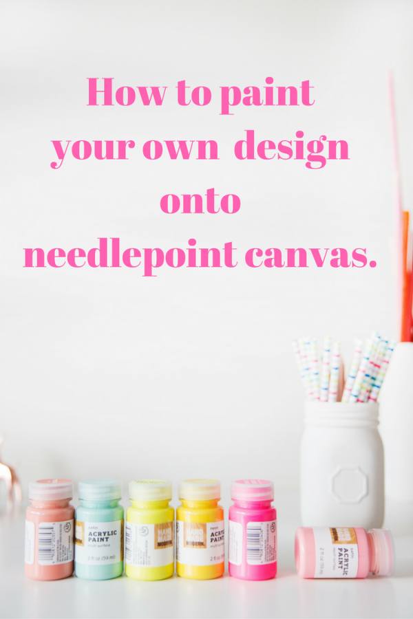 How to Paint A Design On Needlepoint Canvas – Needle Work