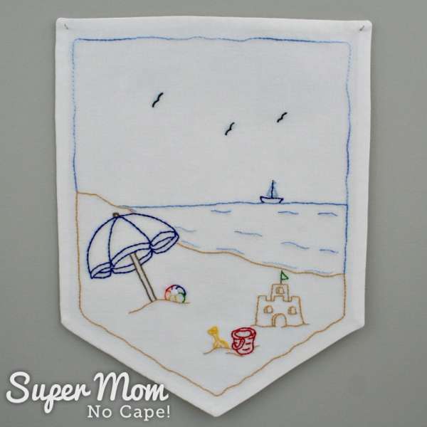 Free Summer Beach Hand Embroidery Pattern – Needle Work